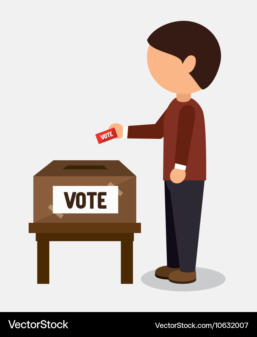 Cartoon elections vote design Royalty Free Vector Image