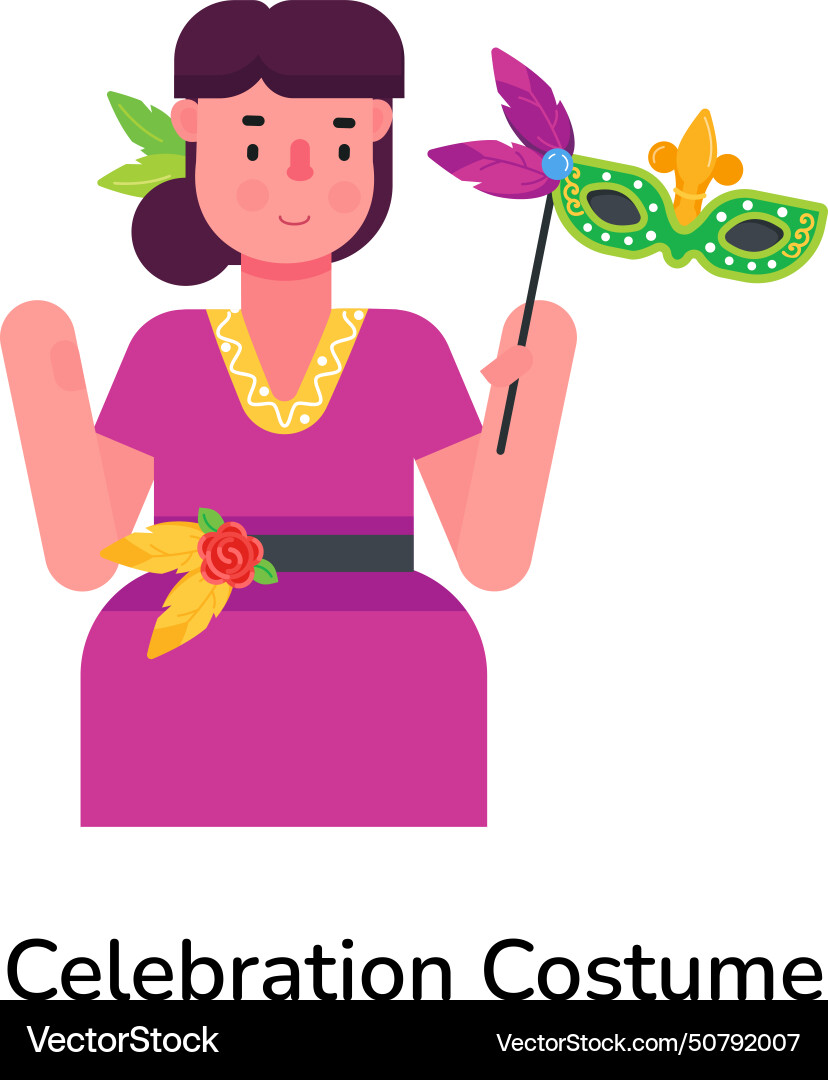 Celebration costume Royalty Free Vector Image - VectorStock