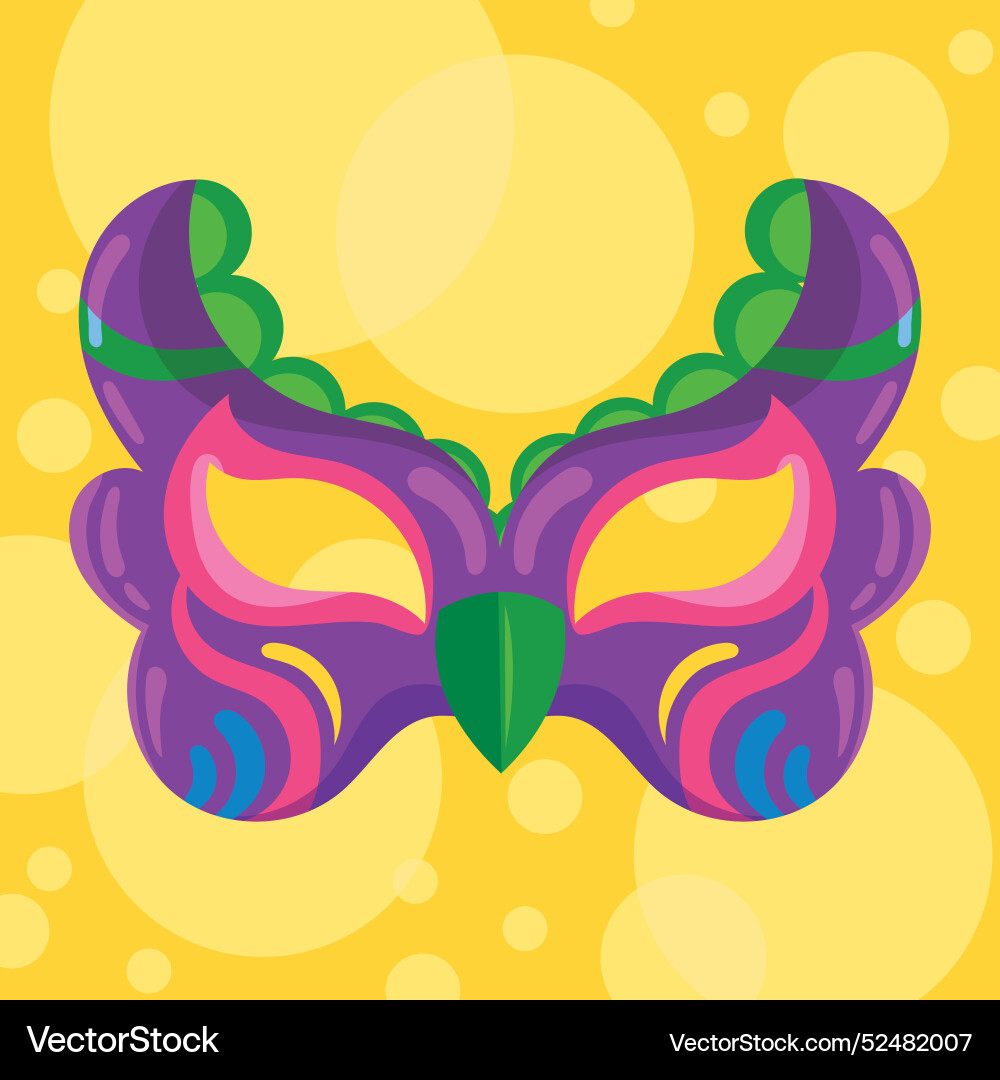 Colored carnival mask Royalty Free Vector Image
