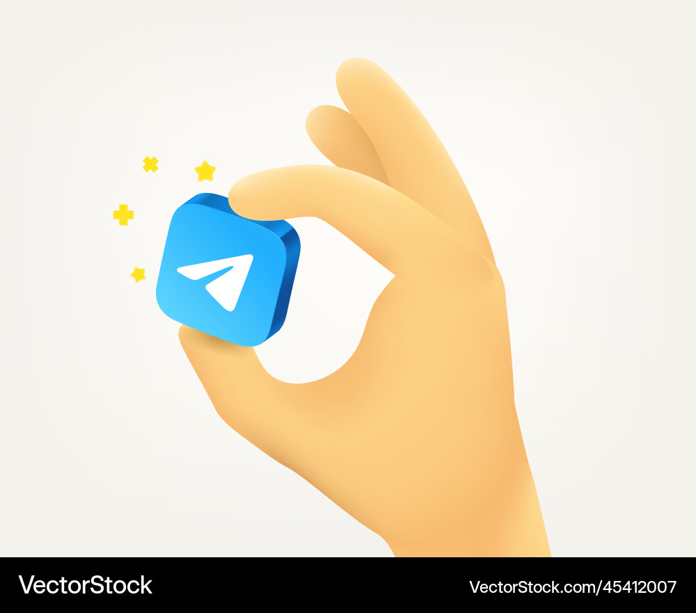 Cute cartoon human hand catching blue icon Vector Image