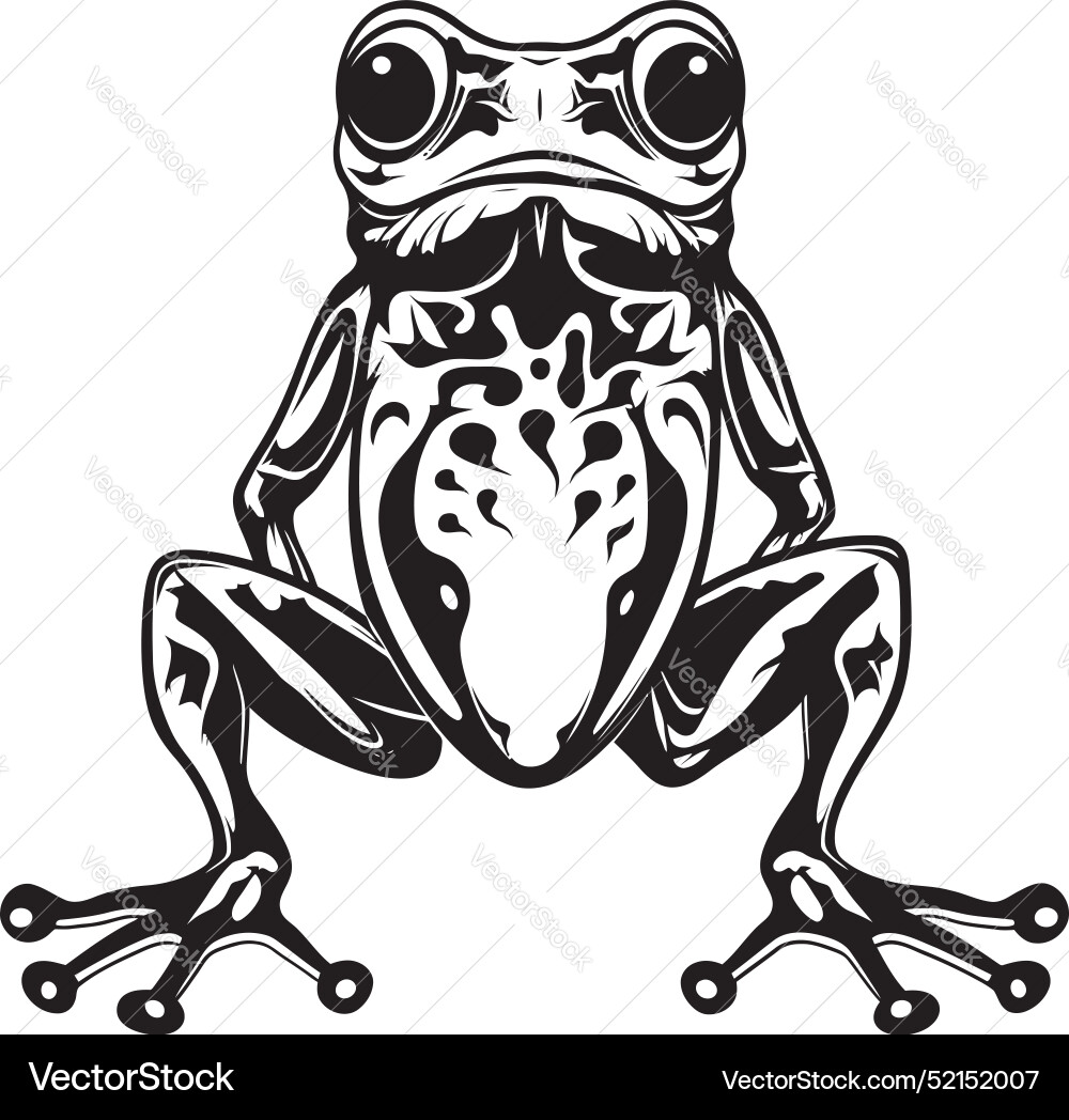Eerie exoskeleton skeleton frog logo design icon Vector Image