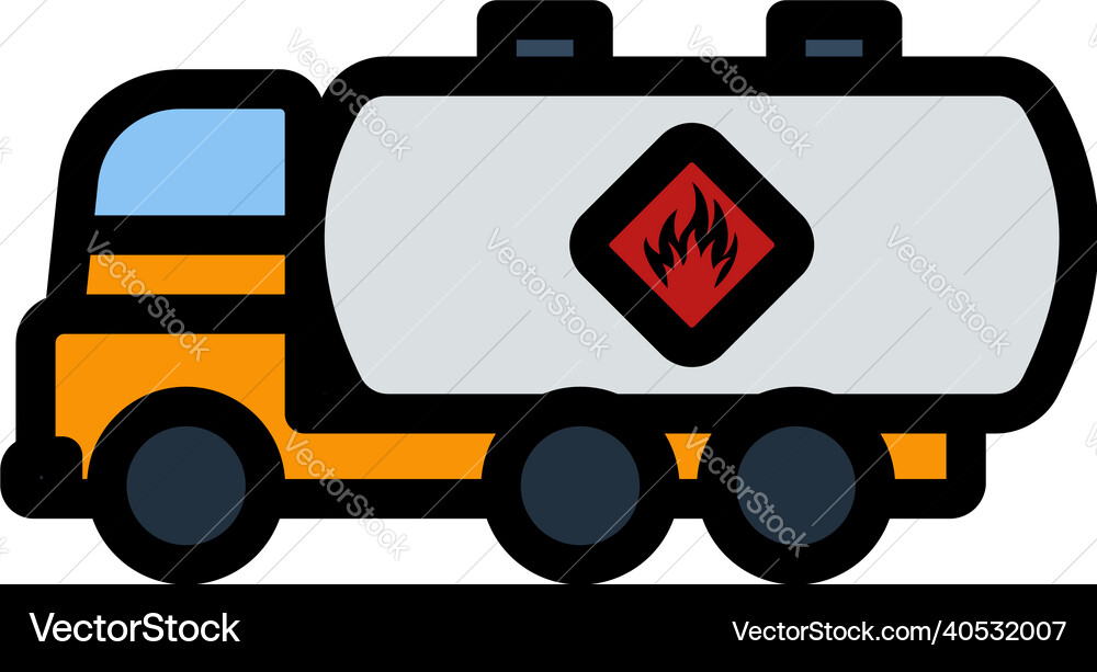 Fuel tank truck icon Royalty Free Vector Image