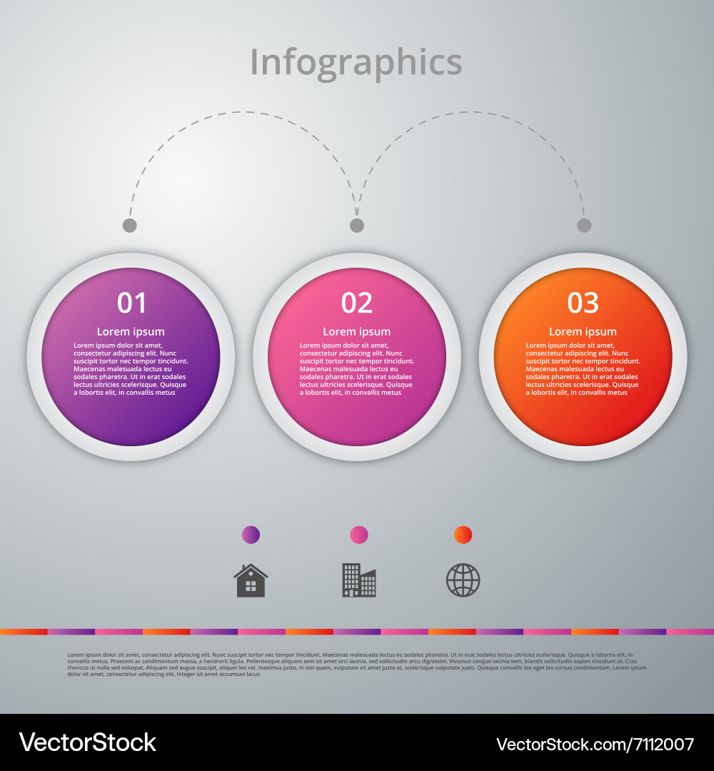 Infographics three options Royalty Free Vector Image