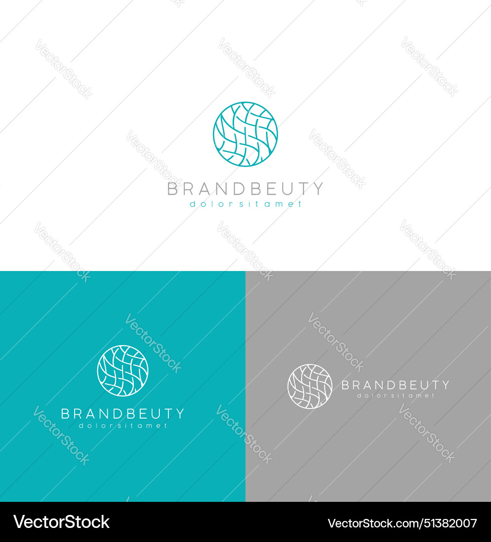 Minimalist geometric logo circle line for studio Vector Image