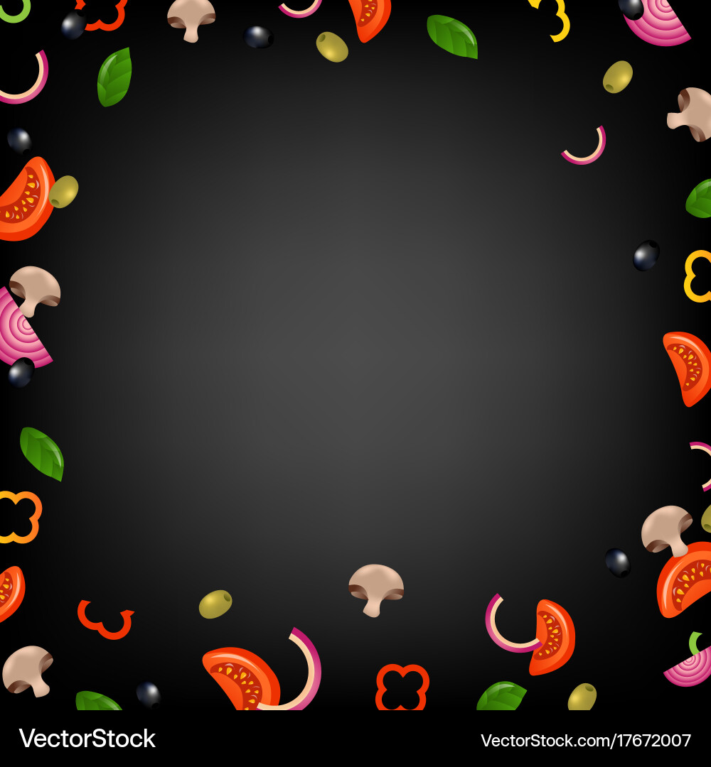 Pizza border Royalty Free Vector Image - VectorStock