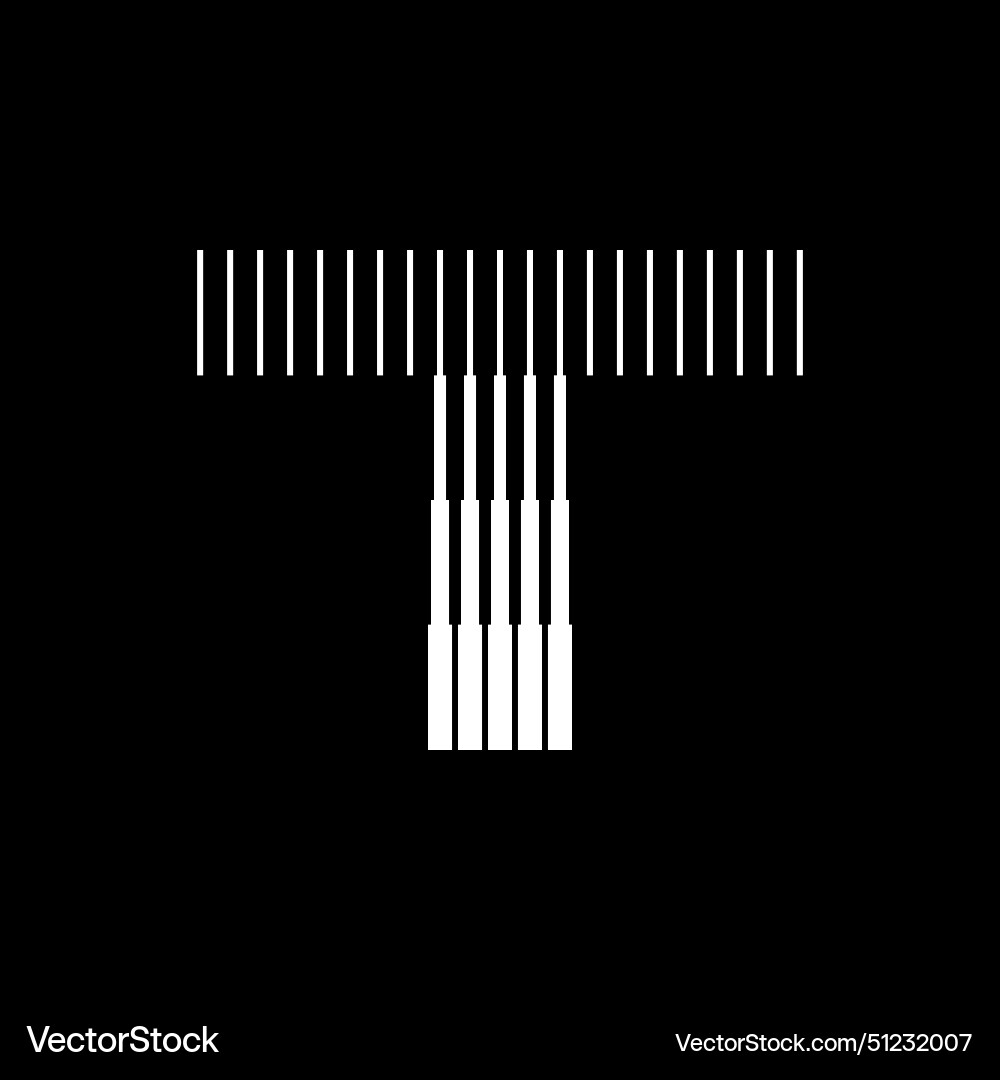 T letter lines logo icon Royalty Free Vector Image