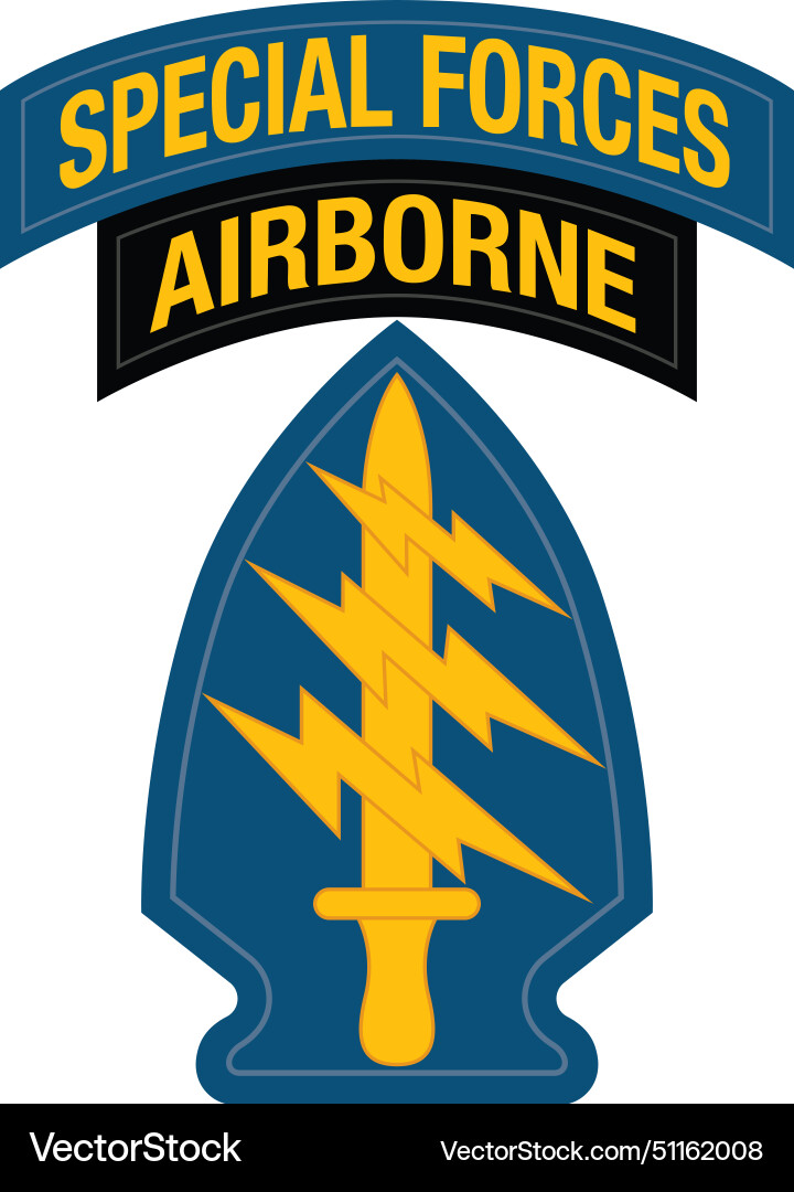 1st special forces command airborne shoulder Vector Image