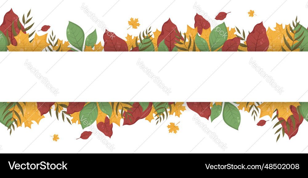 Autumn seamless horizontal pattern of a frame Vector Image