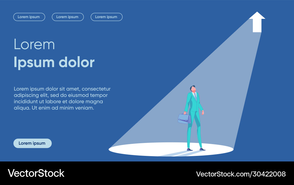 Businessman looking at future career perspective Vector Image