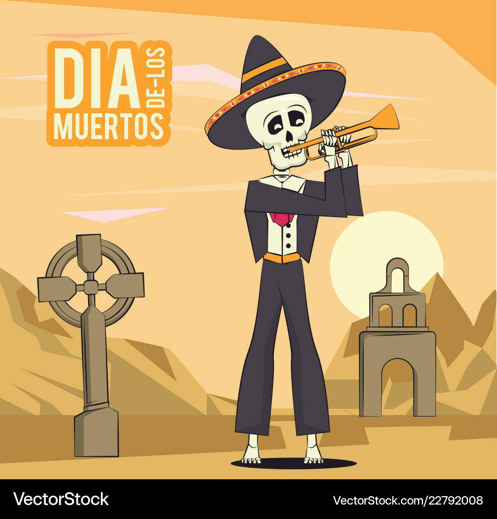 Day of the dead card Royalty Free Vector Image