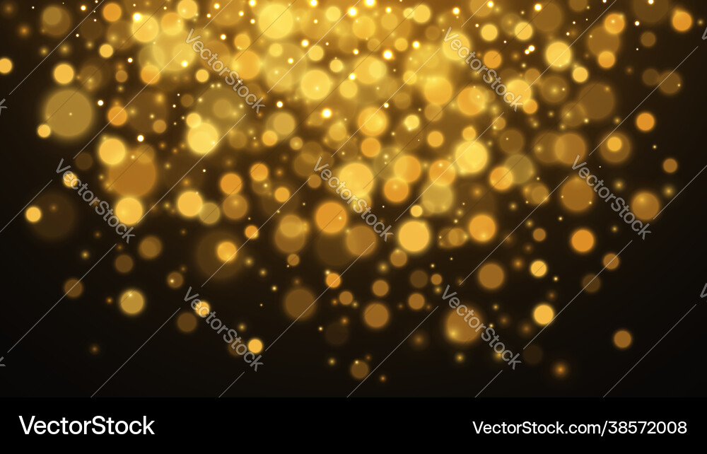 Gold Stardust Bokeh Background Royalty Free Vector Image