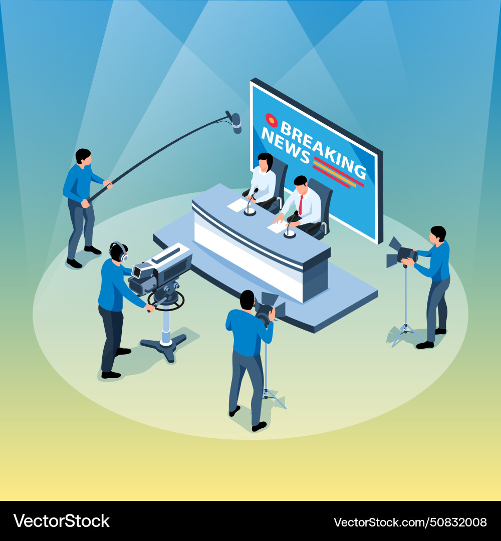 News studio Royalty Free Vector Image - VectorStock