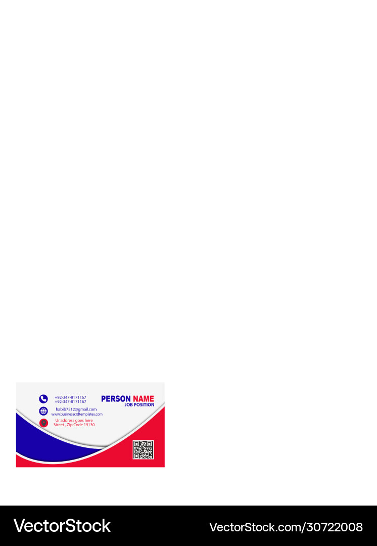 Red blue business cards template psd Royalty Free Vector