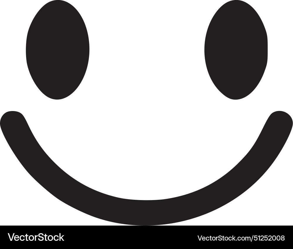 Smiley face - minimalist and simple silhouette Vector Image