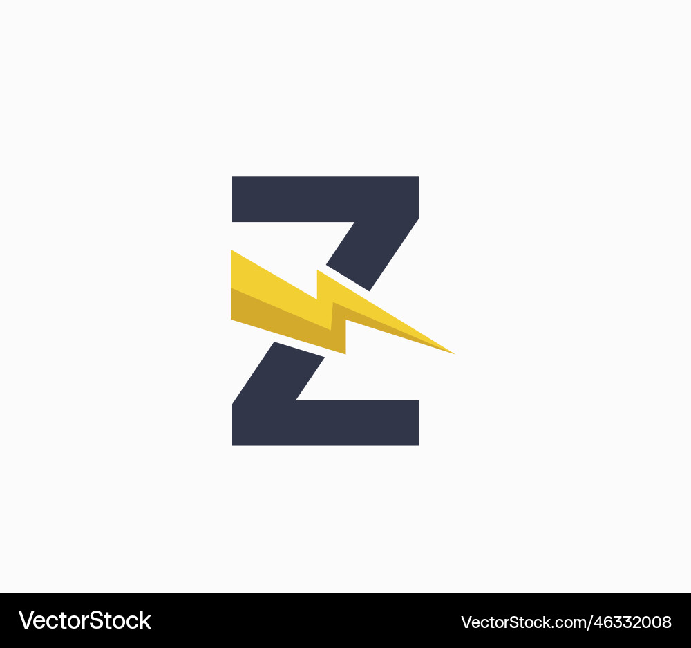 Z energy logo or letter electric Royalty Free Vector Image