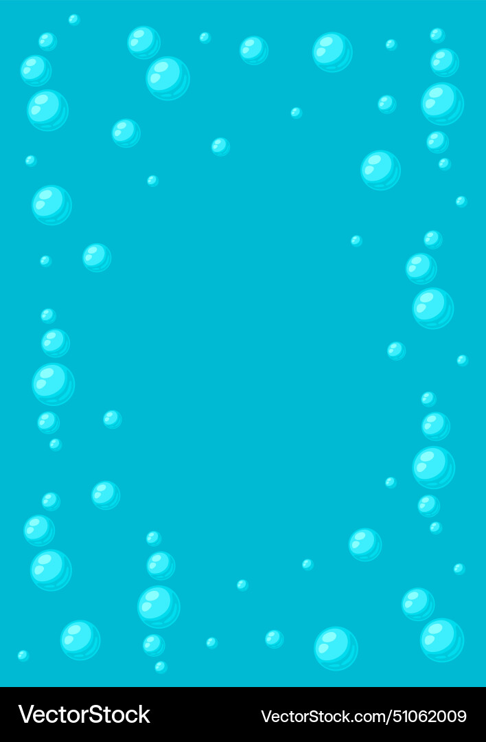 Background with turquoise bubbles abstract air Vector Image