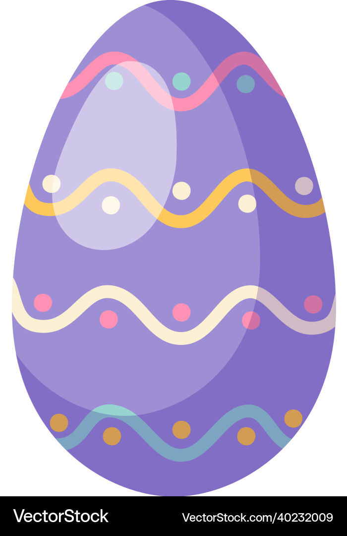 Easter egg festive composition Royalty Free Vector Image