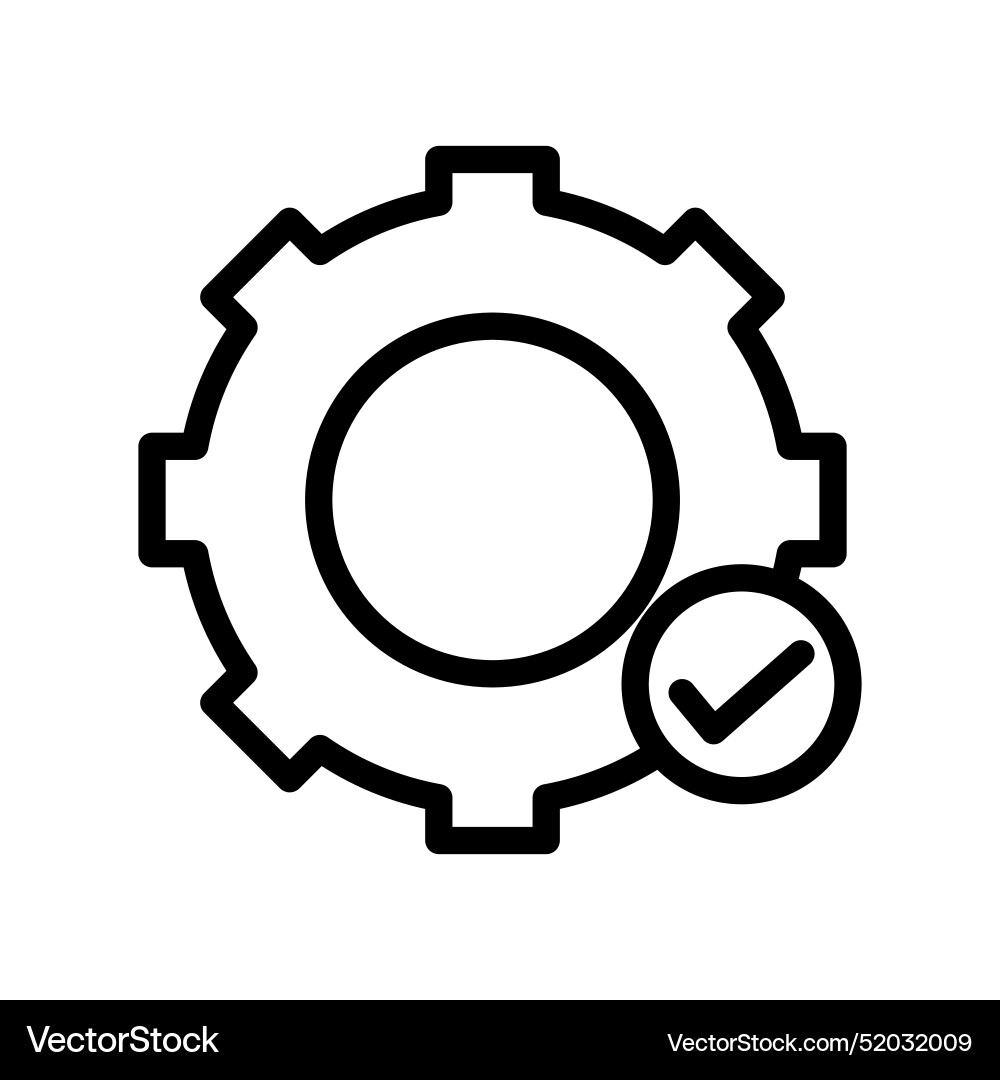 Easy installation icon linear logo mark in black Vector Image