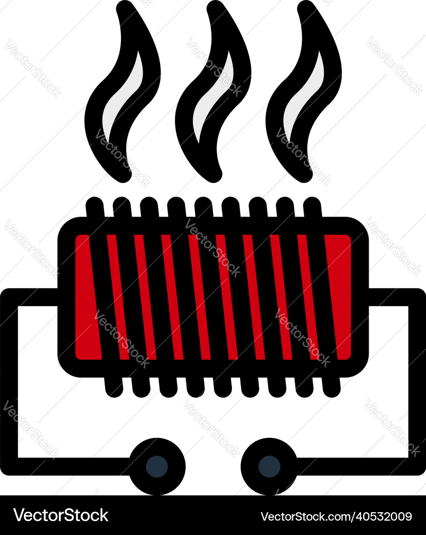 Electrical heater icon Royalty Free Vector Image