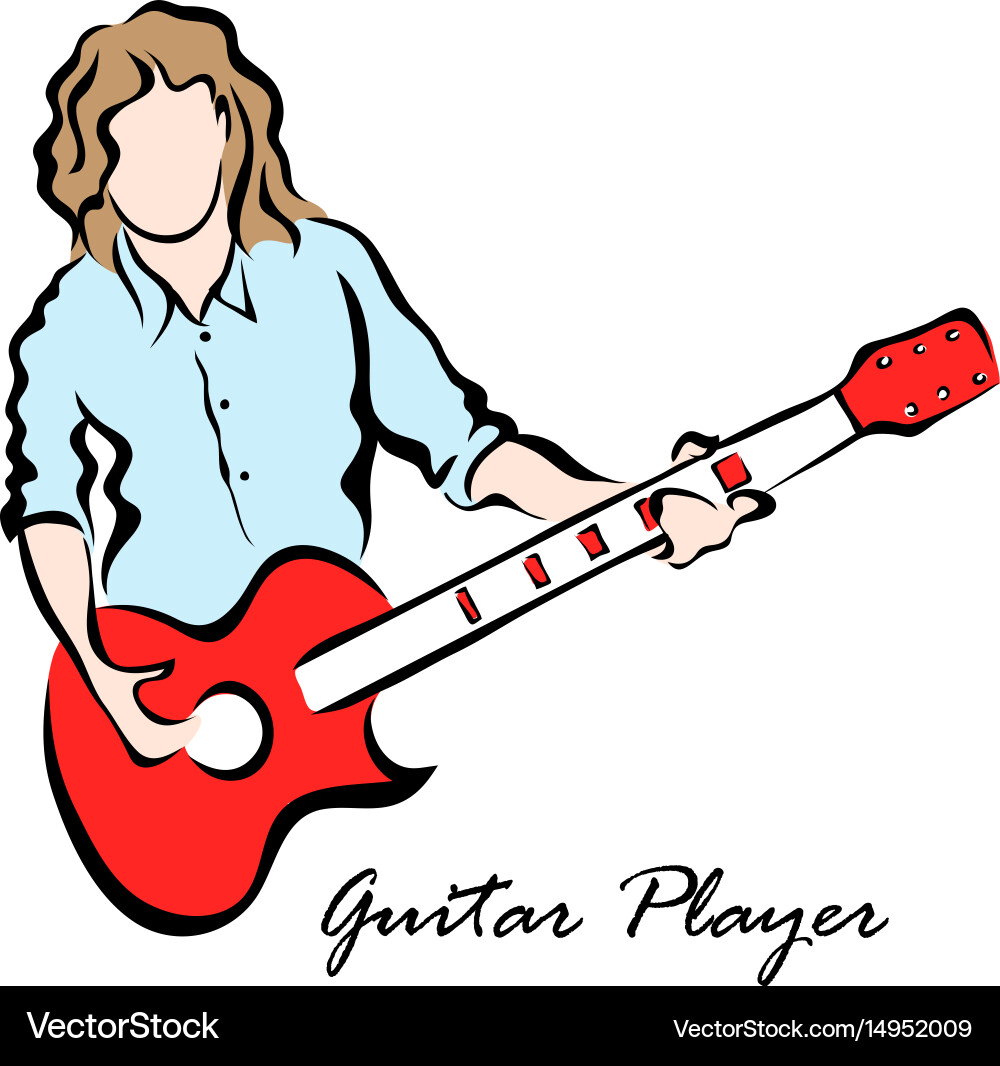 Guitar player Royalty Free Vector Image - VectorStock