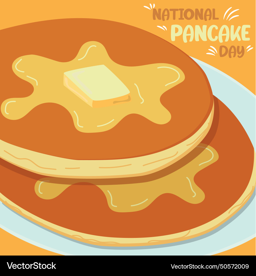 Happy national pancake day background Royalty Free Vector