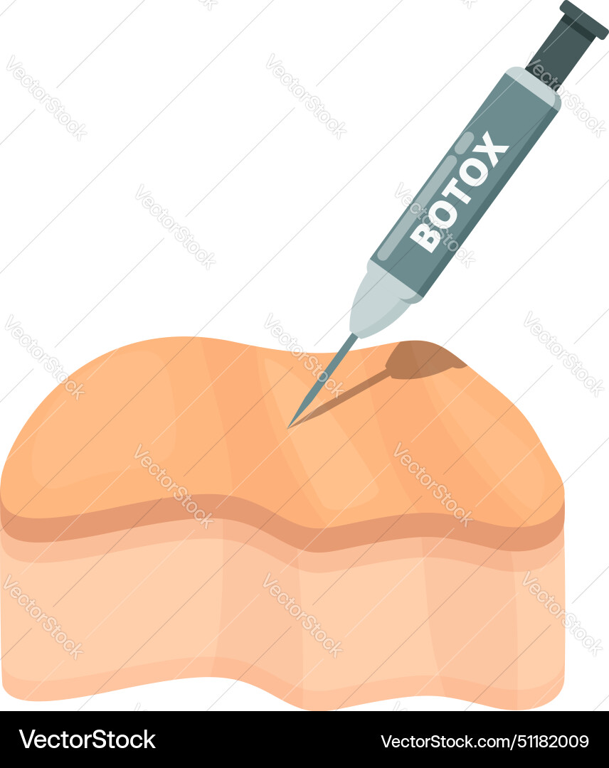 Luxury botox injection icon cartoon Royalty Free Vector