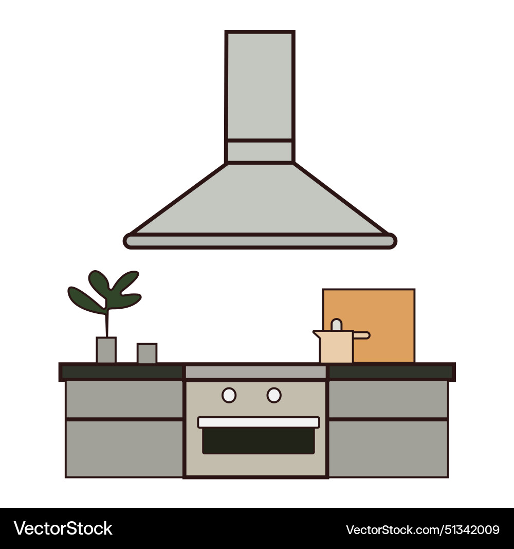 Modern kitchen interior – Royalty-Free Vector | VectorStock