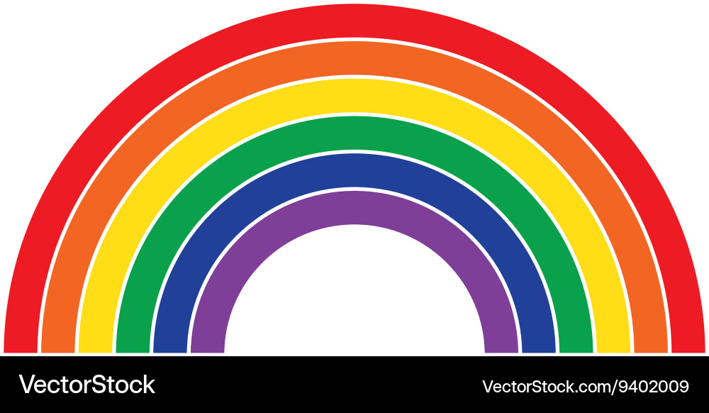 Rainbow icon lgbt community sign Royalty Free Vector Image
