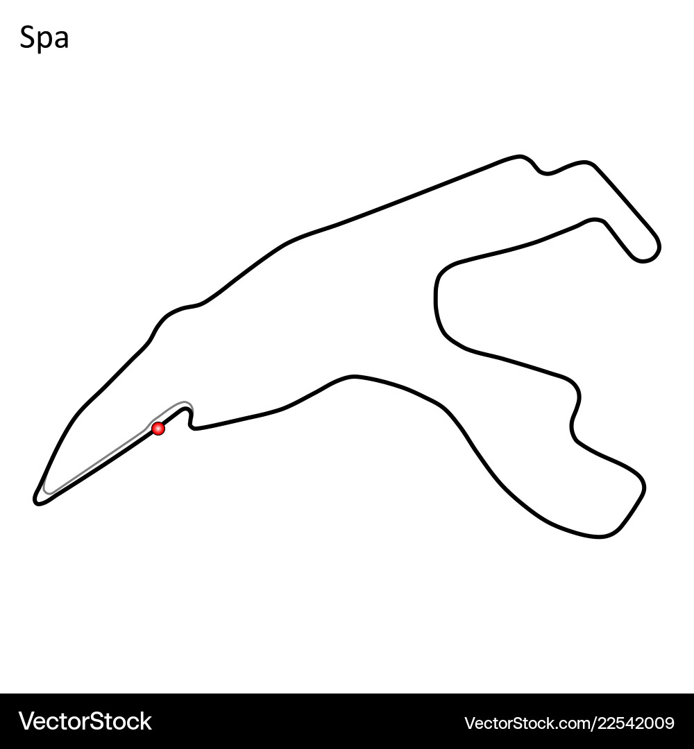 Spa-Francorchamps Race Track – Royalty-Free Vector | VectorStock