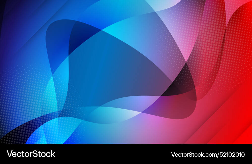 Blue and red gradient wavy background Royalty Free Vector