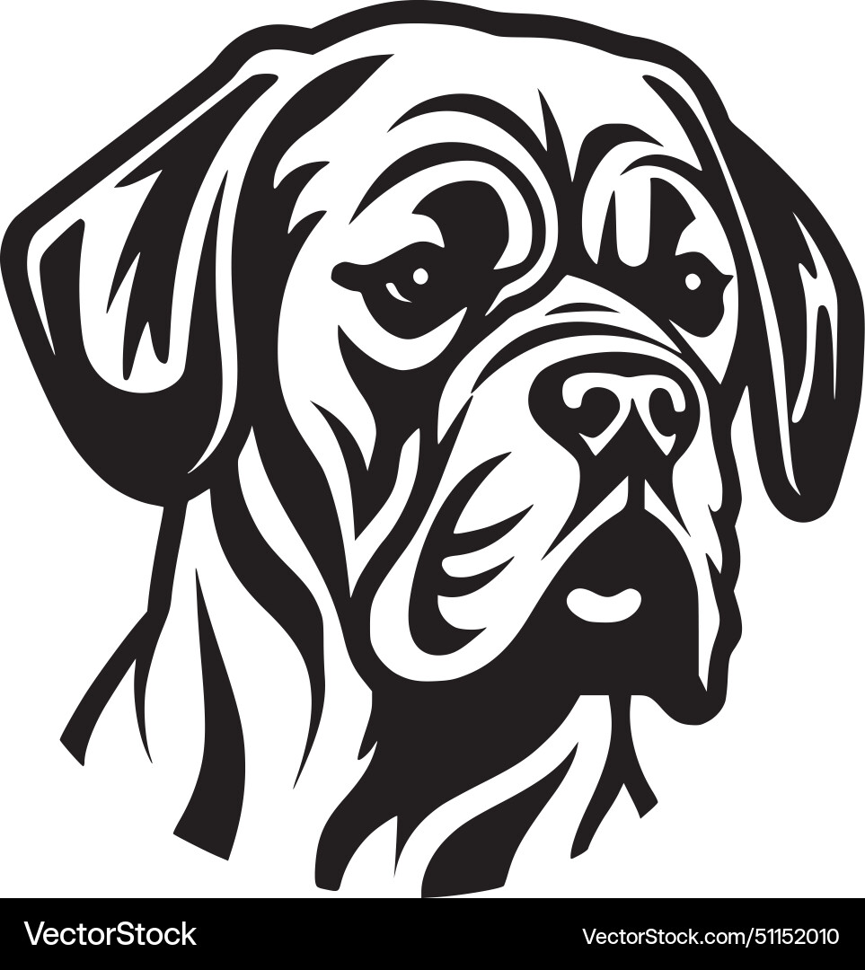 Boxer - minimalist and simple silhouette Vector Image