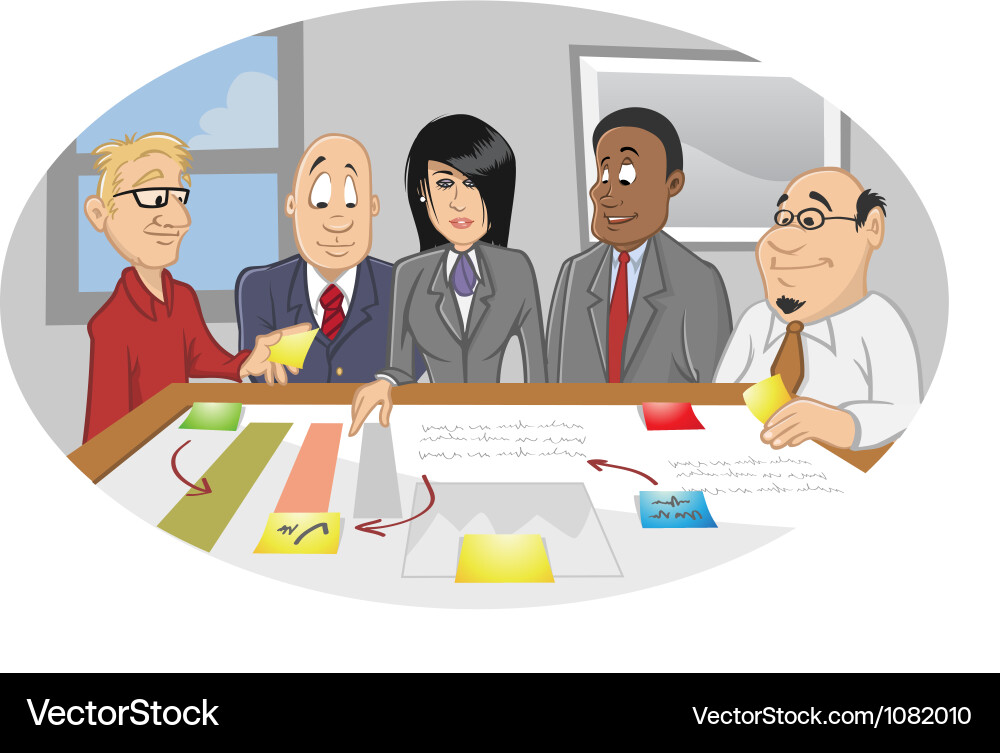 Business Team Meeting Royalty Free Vector Image