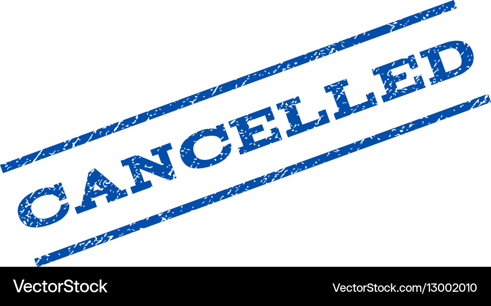Cancelled watermark stamp Royalty Free Vector Image