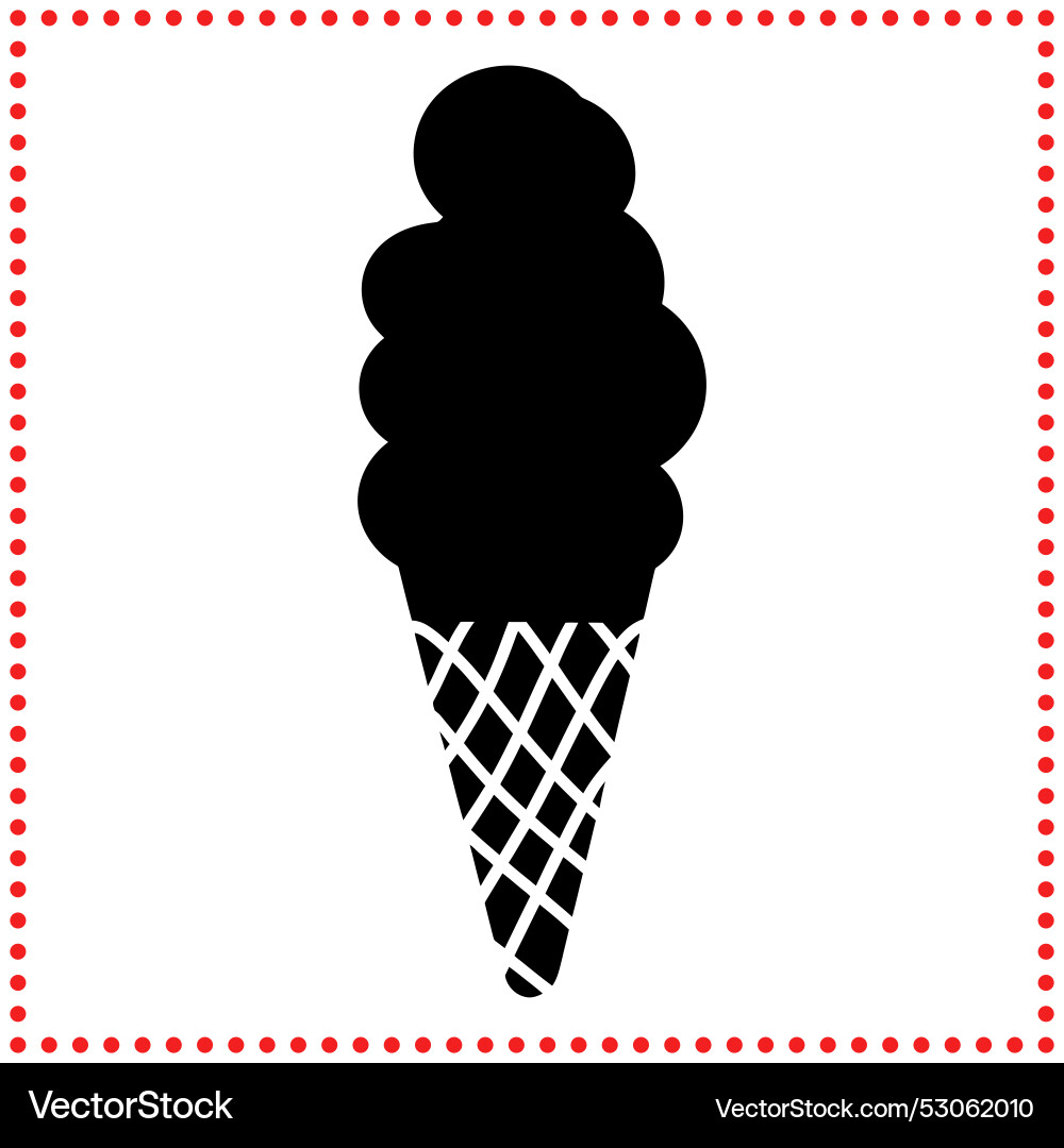 Chill out with style ice cream cone design Vector Image