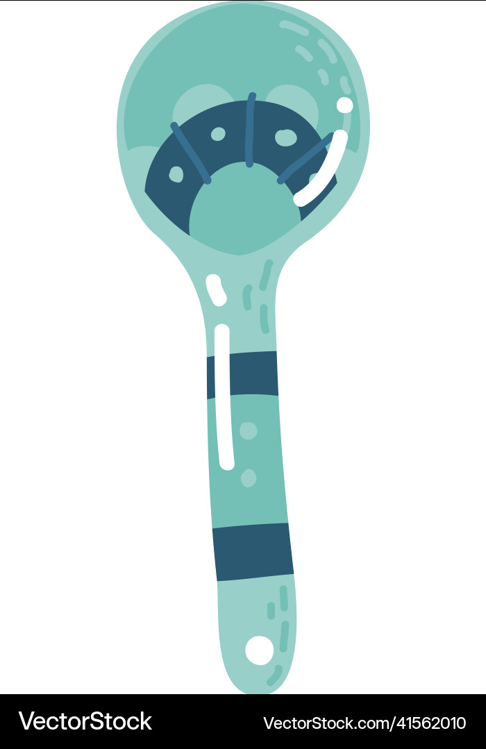 Decorative ceramic spoon big dining tool Vector Image