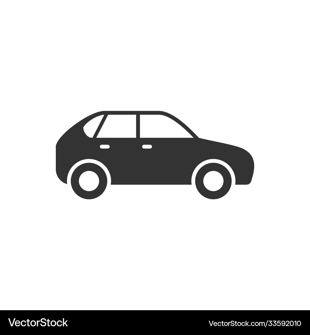 Hatchback glyph icon or vehicle concept Royalty Free Vector