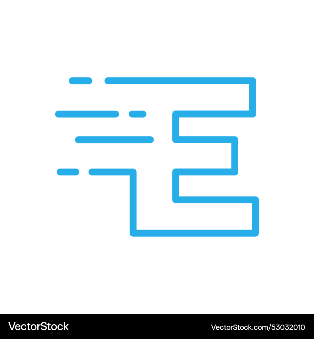 Initial letter e tech logo design Royalty Free Vector Image