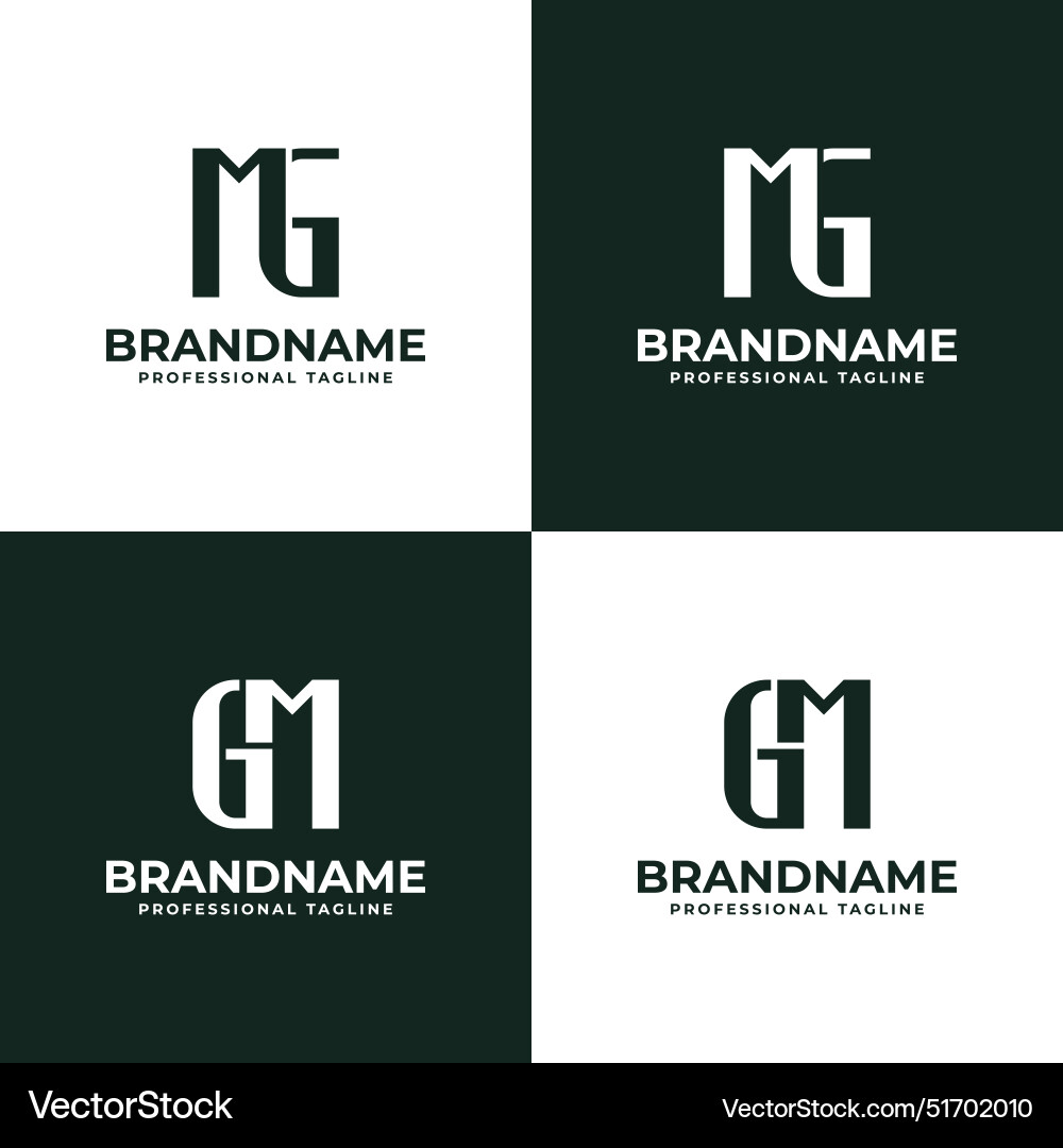 Letters mg and gm monogram logo suitable for any Vector Image