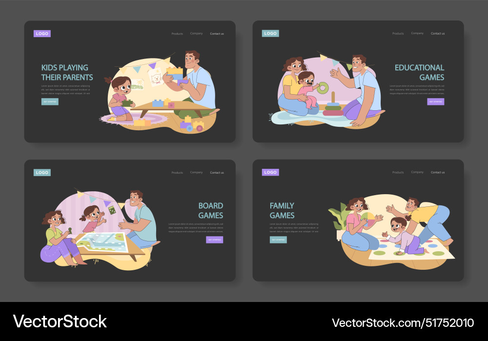 Playful learning set Royalty Free Vector Image