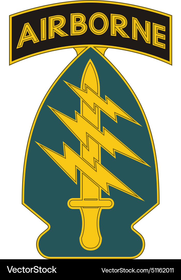 1st special forces command airborne shoulder Vector Image