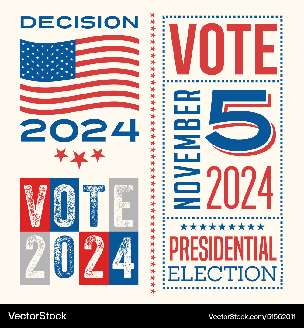 2024 usa election voter incentive graphics Vector Image