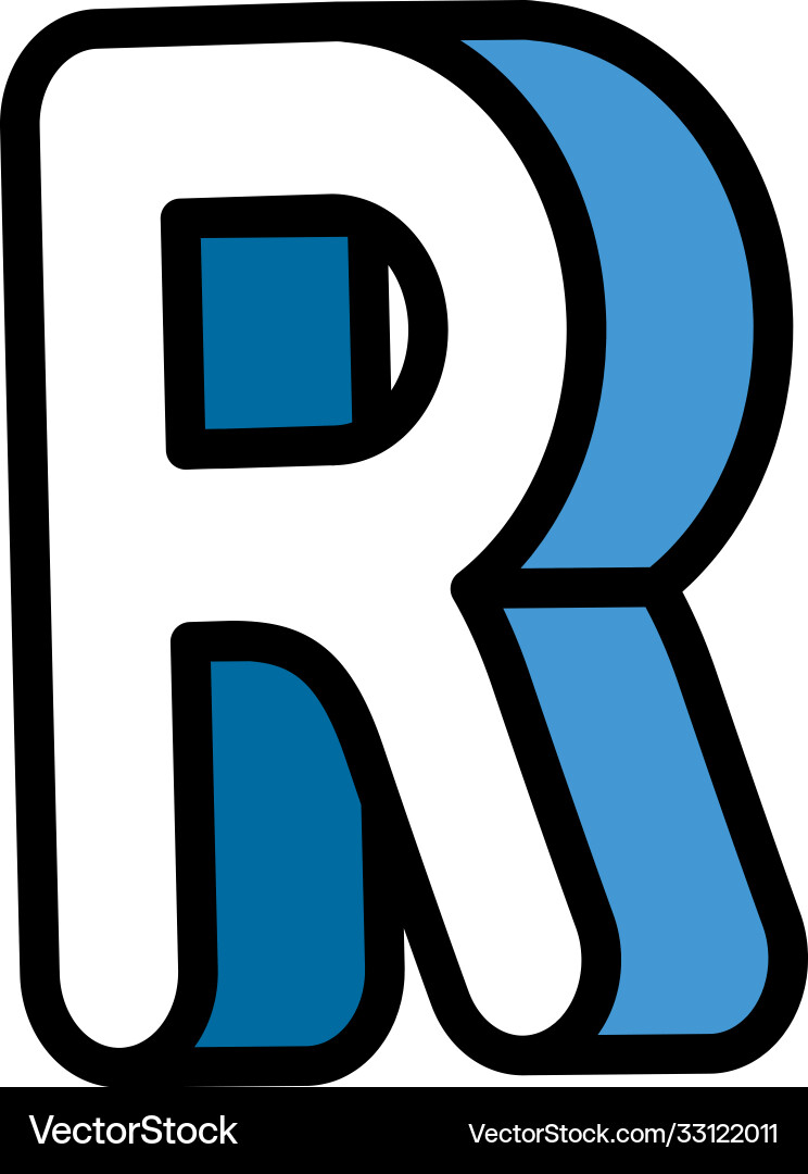 Letter R Design 3d 3d R Letter Design Royalty Free Vector Image