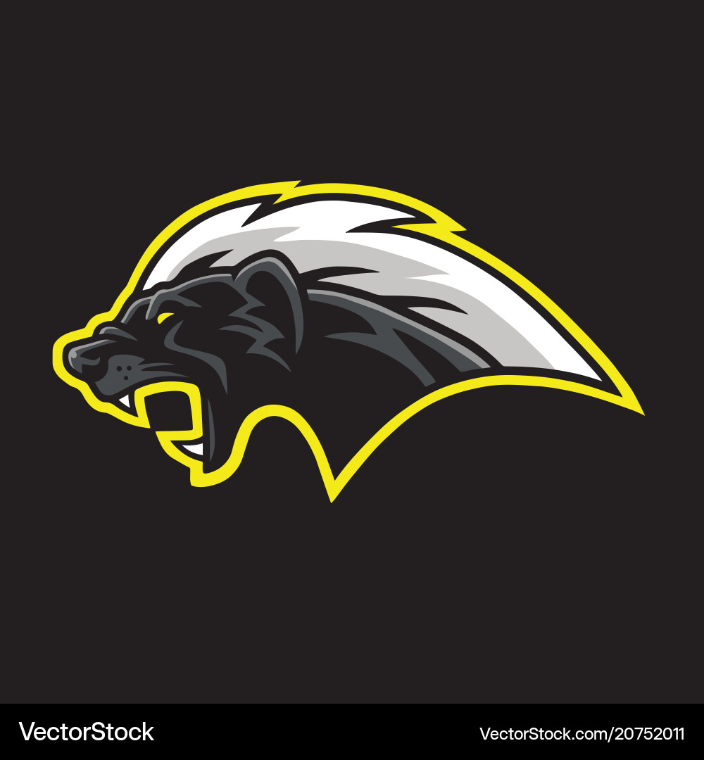 Aggressive Honey Badger Mascot Logo Royalty Free Vector