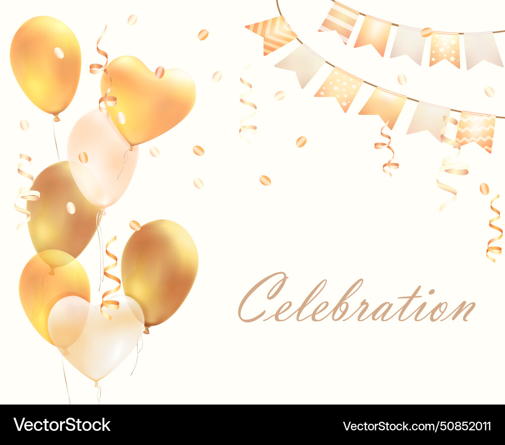 Celebration realistic background Royalty Free Vector Image