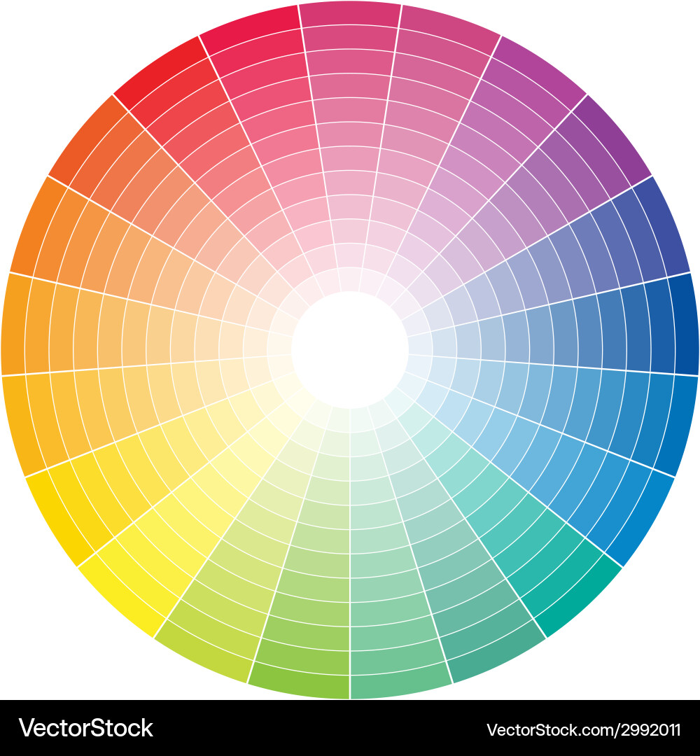 Color whell to white Royalty Free Vector Image