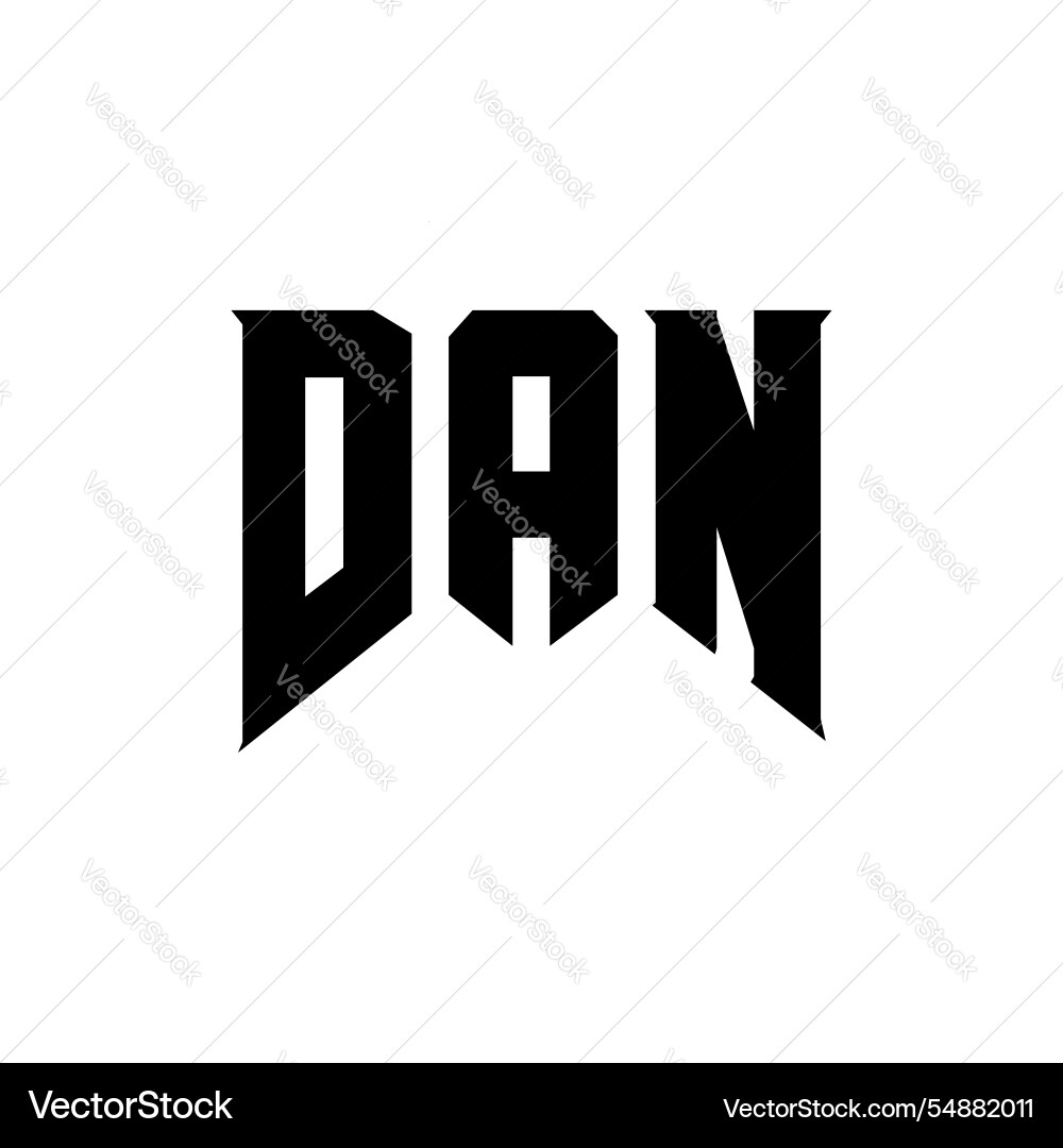 Dan letter logo design for technology company Vector Image