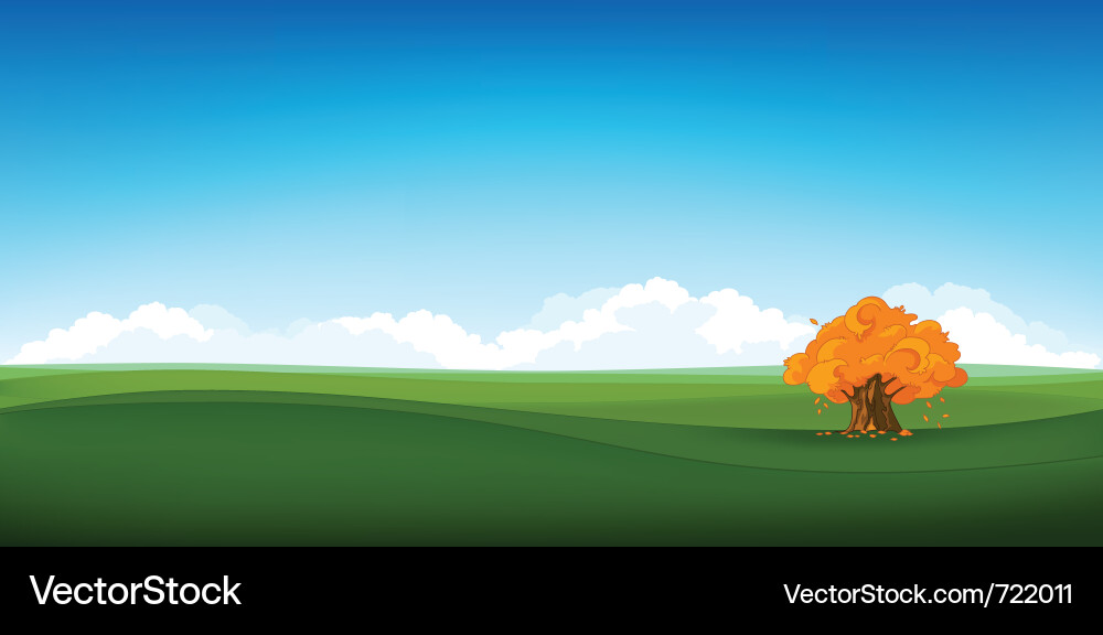 Field landscape Royalty Free Vector Image - VectorStock