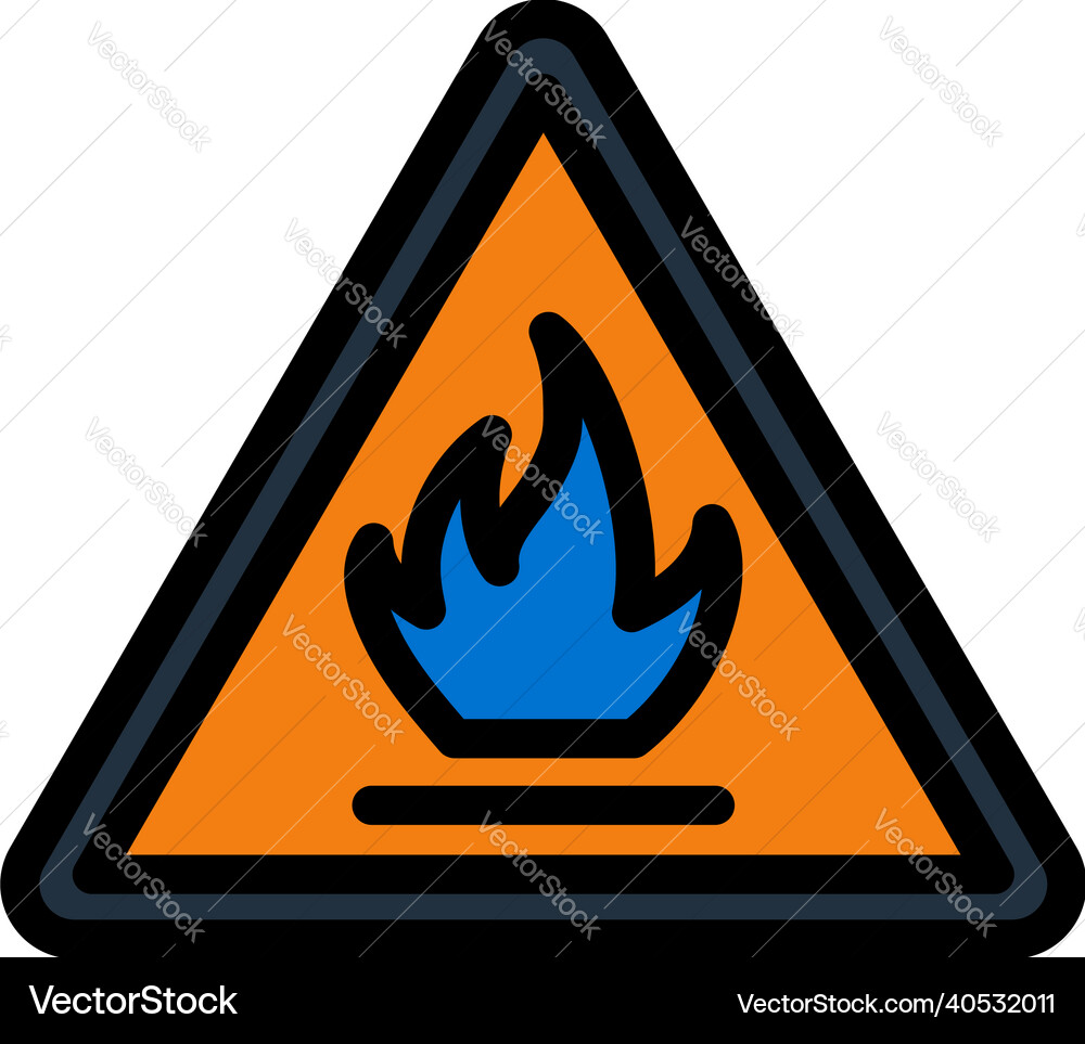 Flammable icon Royalty Free Vector Image - VectorStock