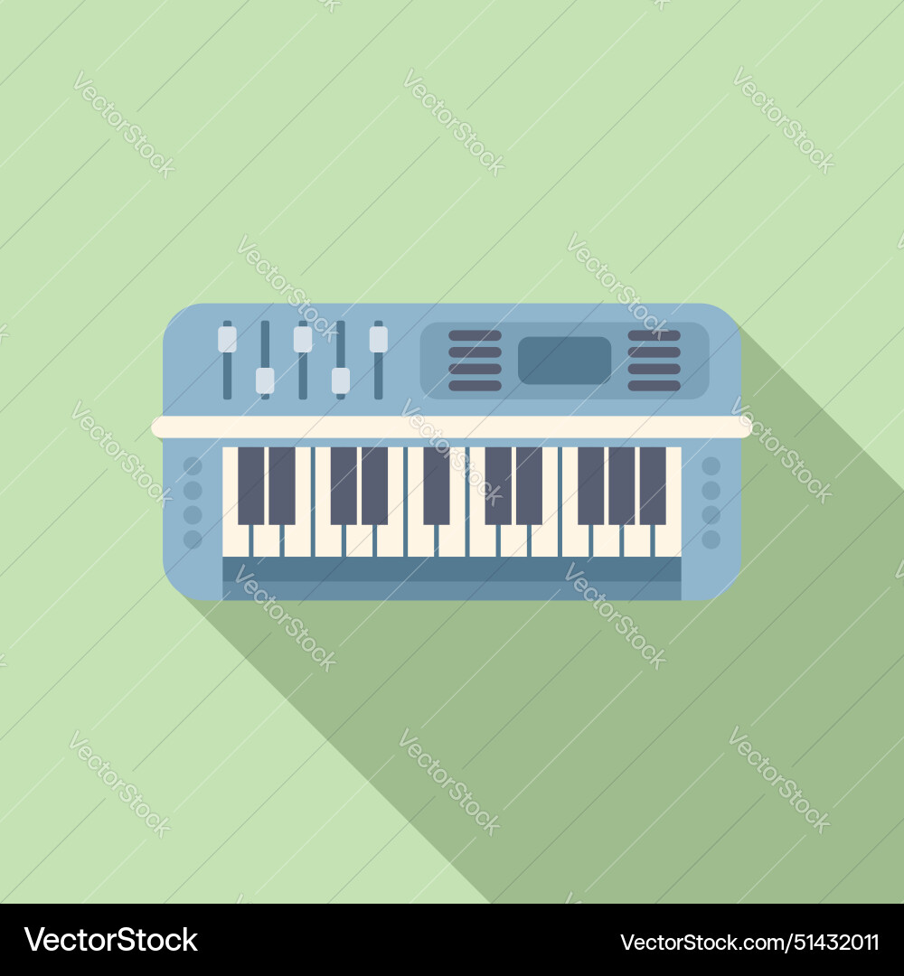 Flat design of blue electronic Royalty Free Vector Image