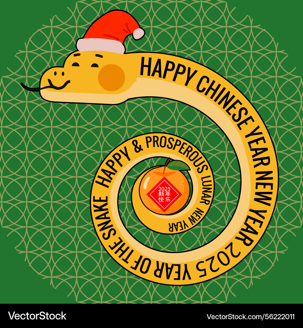 Happy chinese new year 2025 lunar greeting Vector Image